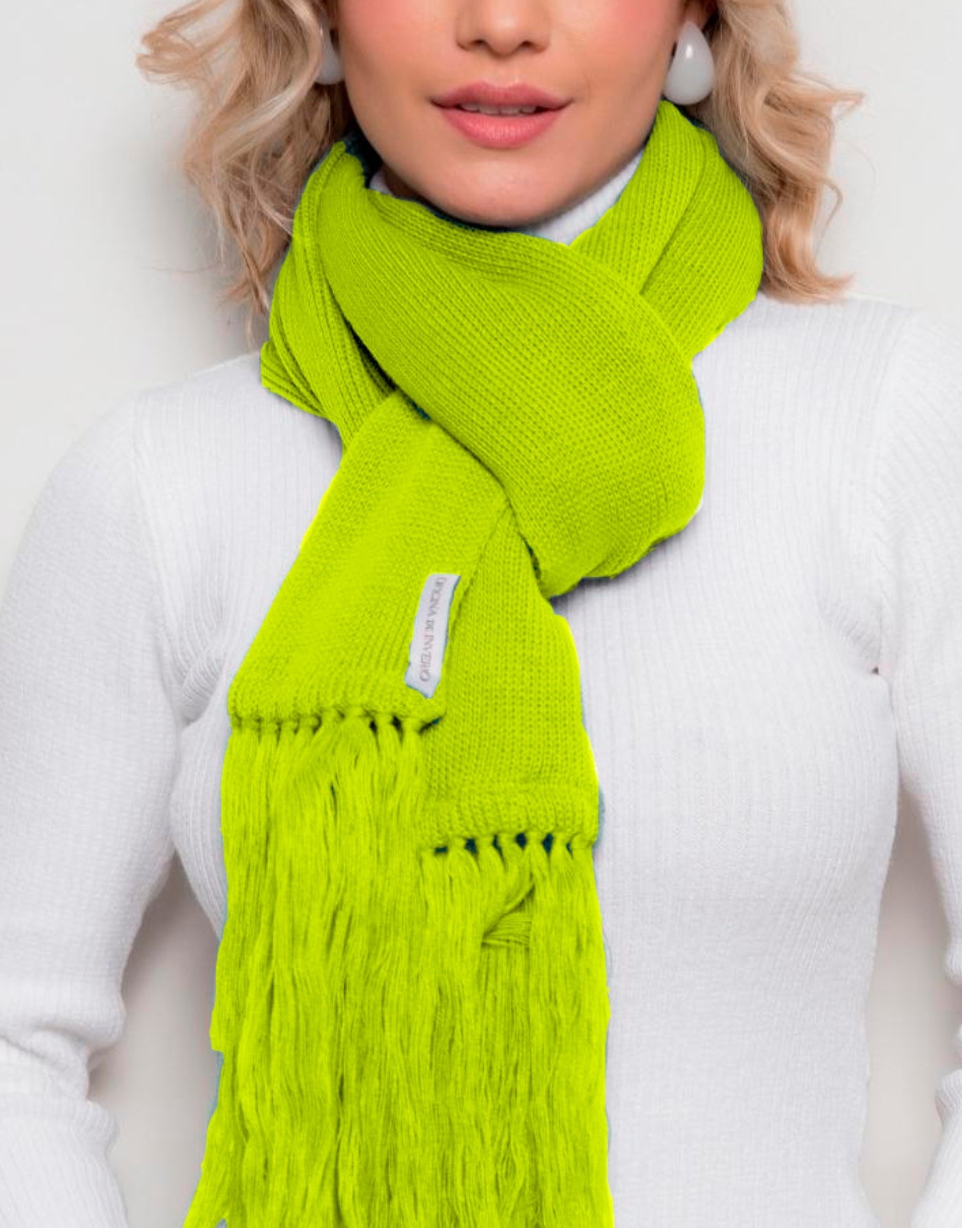 Cachecol Invernada Verde Luz | Oficina de Inverno